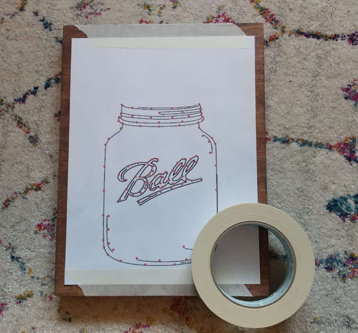 DIY Mason Jar String Art Tutorial with FREE Pattern - Chaotically Yours