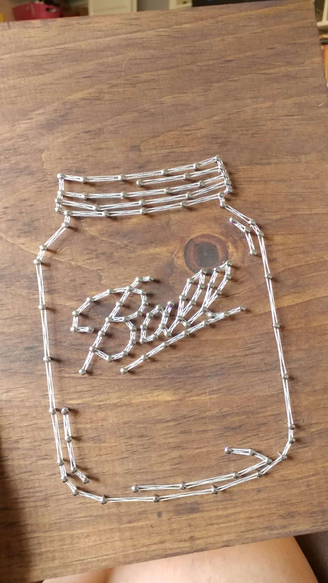 DIY Mason Jar String Art Tutorial with FREE Pattern - Chaotically Yours