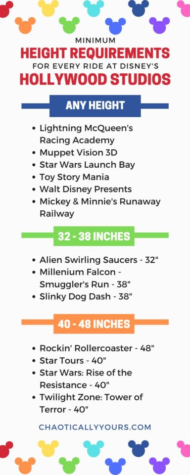 Disney Height Requirements for Every Single Ride at WDW - FREE ...